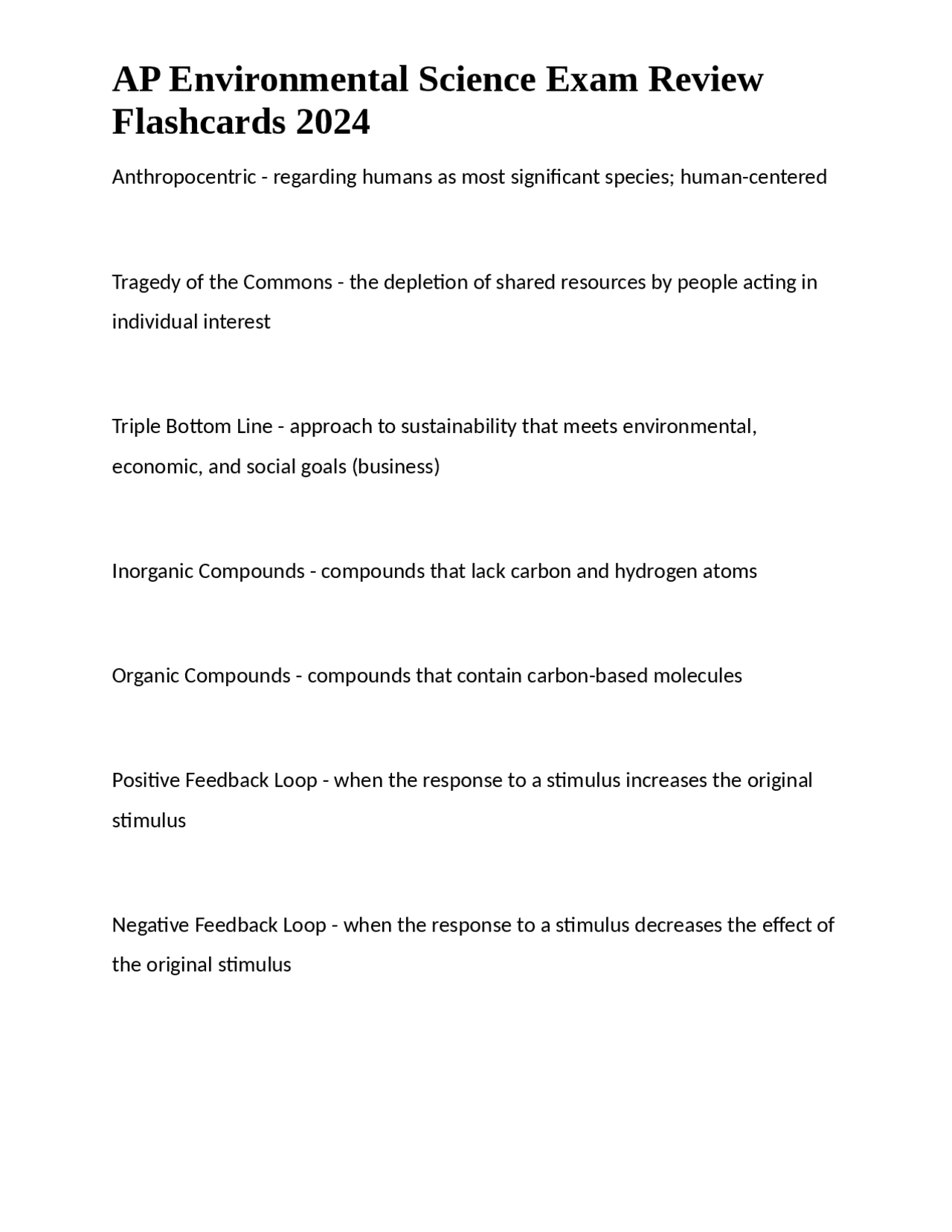 AP Environmental Science Exam Review Flashcards 2024 | Exams Nursing ...