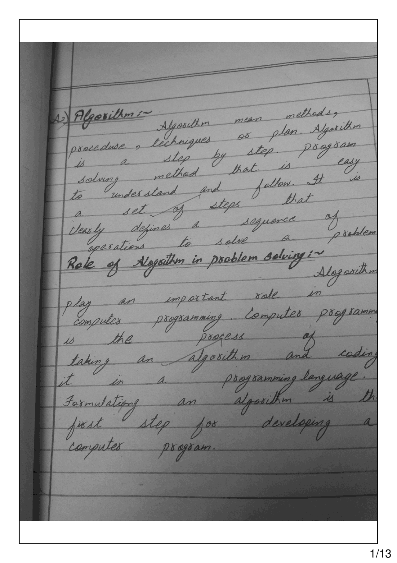 Computer science document | Study notes Computer science | Docsity