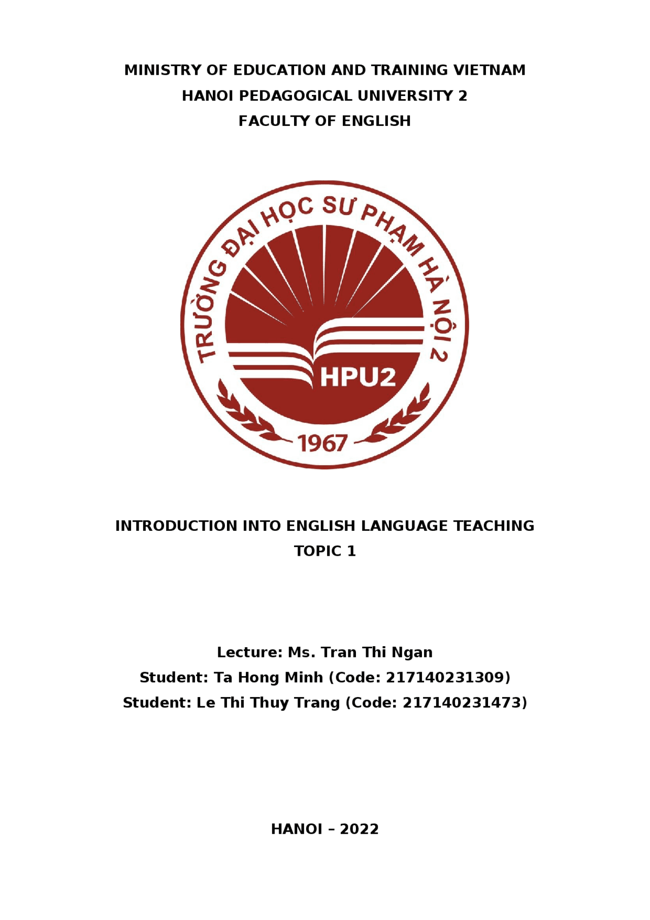 Introduction to English Language Teaching: Learning Strategies for ...