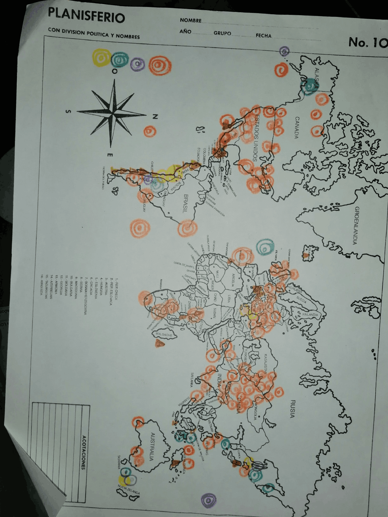Mapa de las regiones del mundo | Esquemas y mapas conceptuales de ...