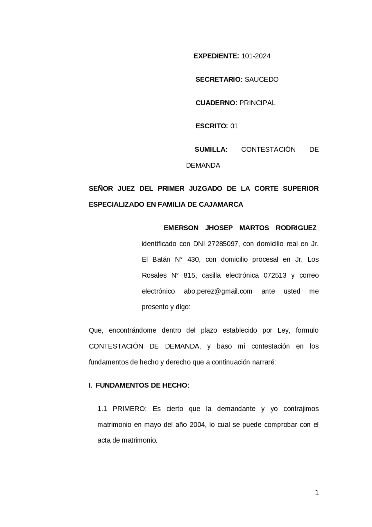 Modelos de demandas civiles | Guías, Proyectos, Investigaciones de ...