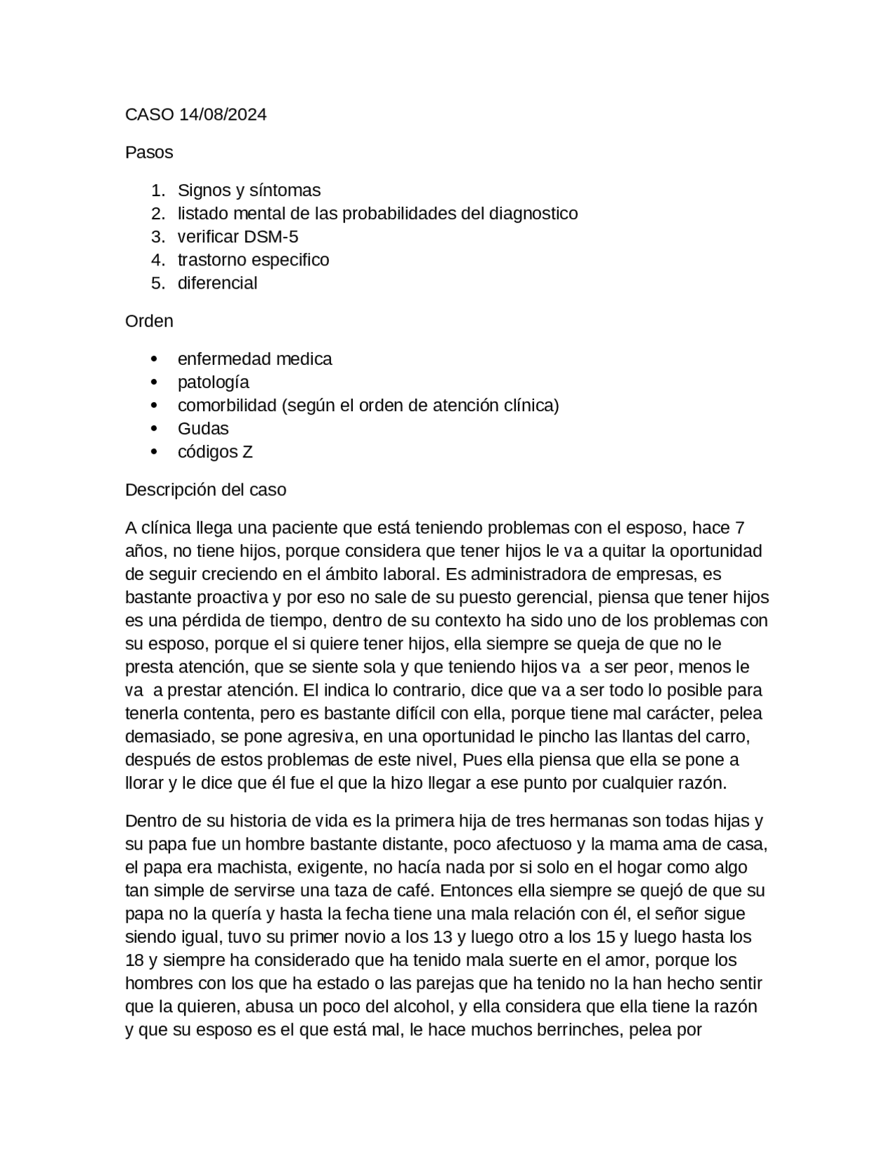 resolución de caso clínico | Apuntes de Psicología | Docsity resolución de caso clínico | Apuntes de Psicología | Docsity