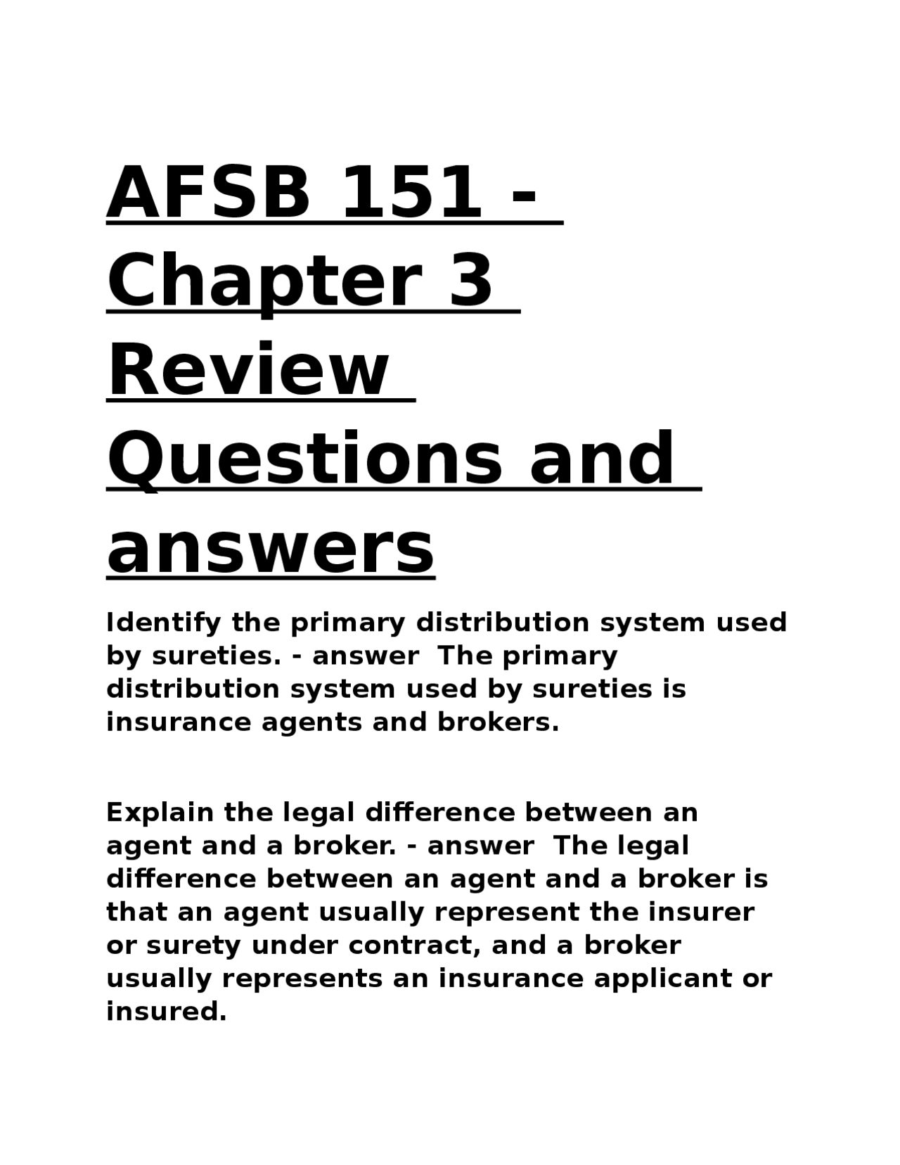 AFSB 151 - Chapter 3 Review Questions.docx | Exams Biology | Docsity