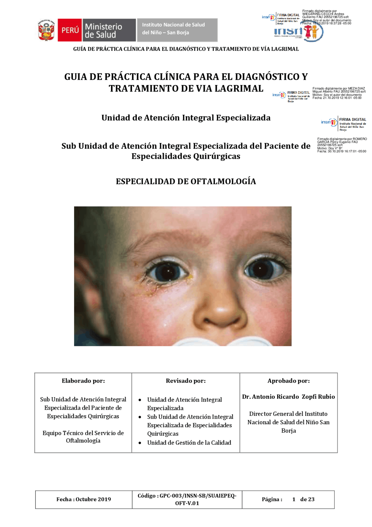 GUIA DE PRÁCTICA CLÍNICA PARA EL DIAGNÓSTICO Y TRATAMIENTO DE VIA LAGRIMAL | Resúmenes de ...
