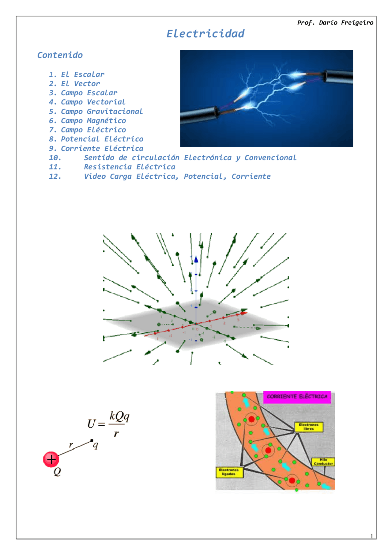 Introducción a la Electricidad: Conceptos Básicos y Aplicaciones | Resúmenes de Auditoría | Docsity