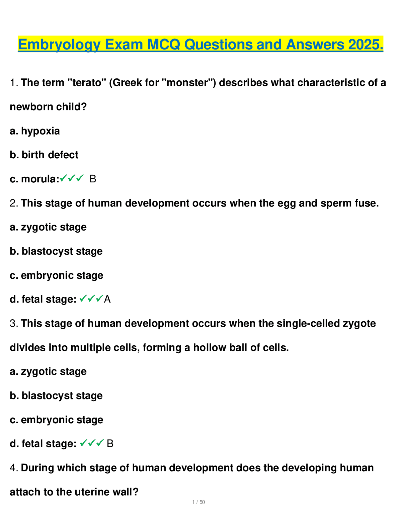 Embryonic and Fetal Development: A Comprehensive Guide | Exams Nursing ...