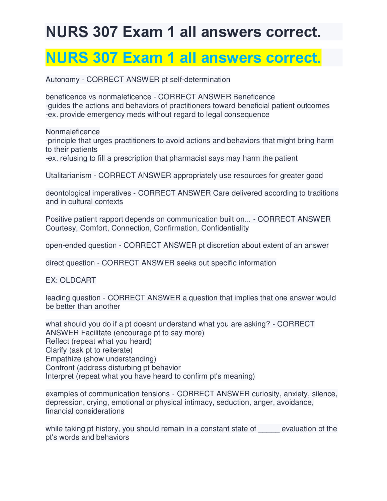 Ethical Considerations in Pharmacy Practice | Exams Nursing | Docsity