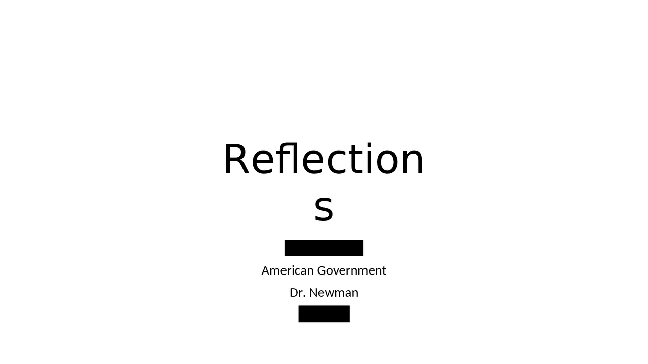 Reflection on American Government and Civic Engagement | Papers Social ...