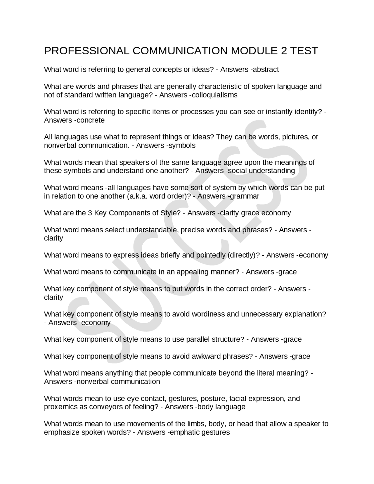 Professional Communication: Mastering Verbal and Nonverbal Cues | Exams ...