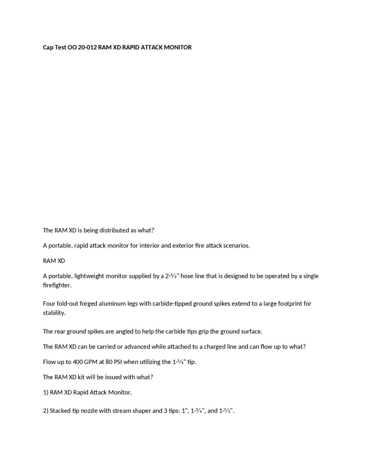 RAM XD Rapid Attack Monitor: A Portable Firefighting Solution | Exams ...