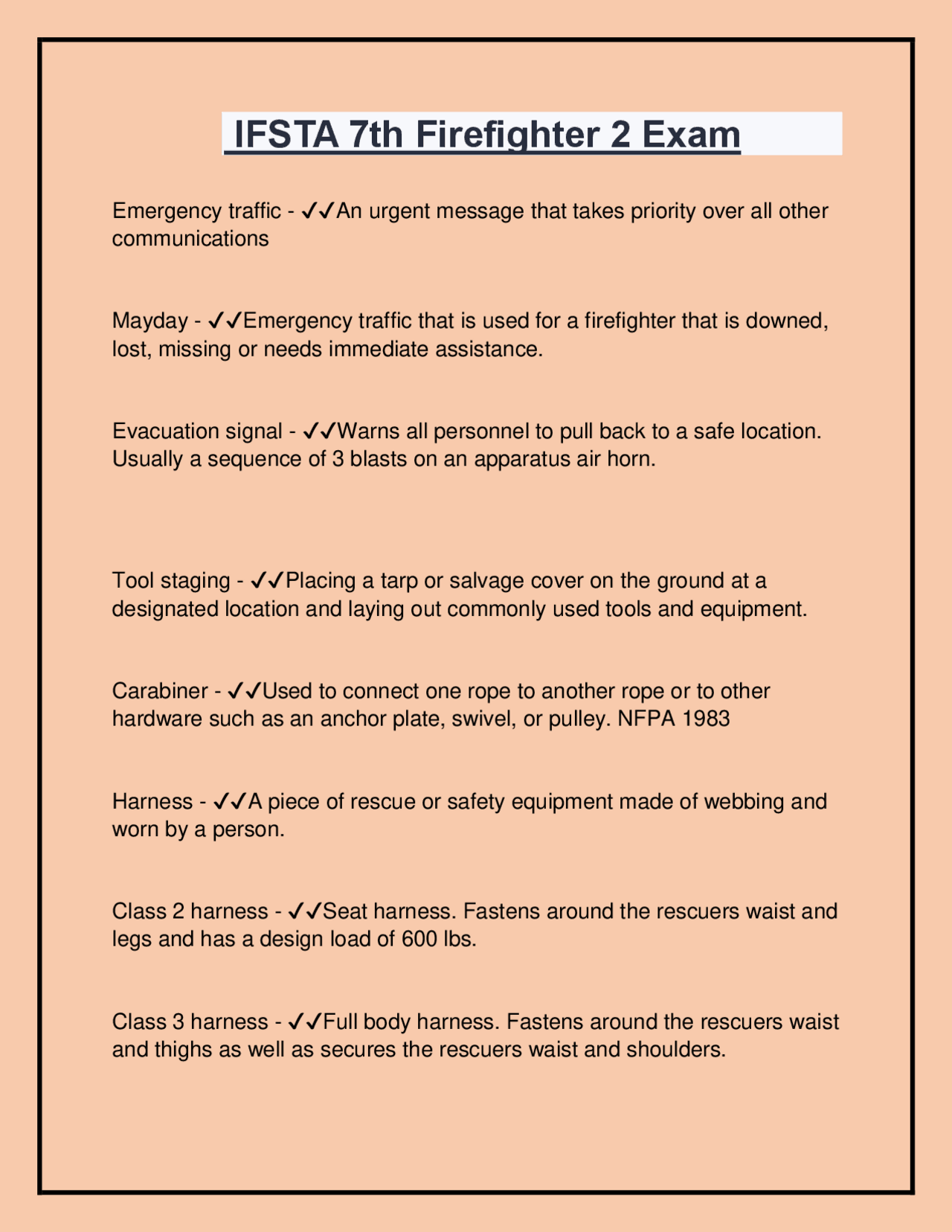 IFSTA 7th Firefighter 2 Latest Exams with 100% correct Answers | Exams ...