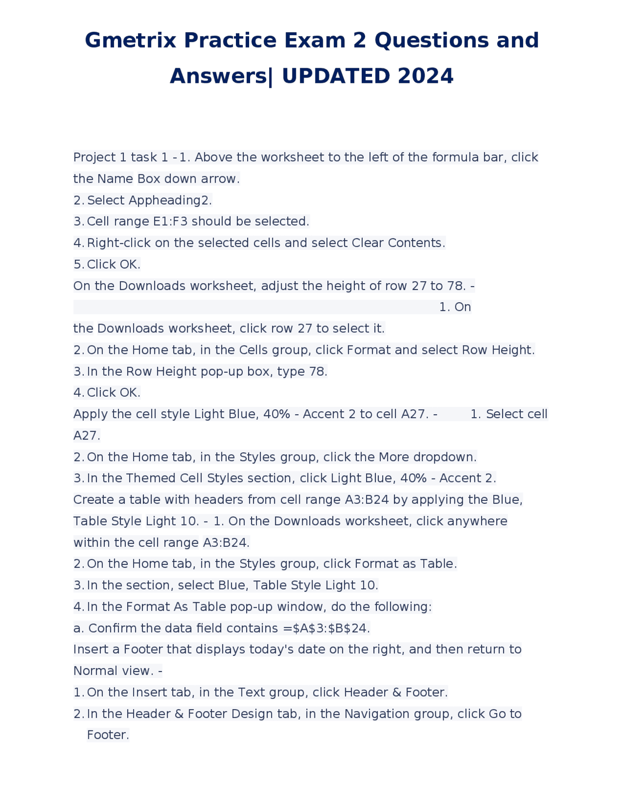 Gmetrix Practice Exam 2 Questions and Answers| UPDATED 2024 | Exams ...