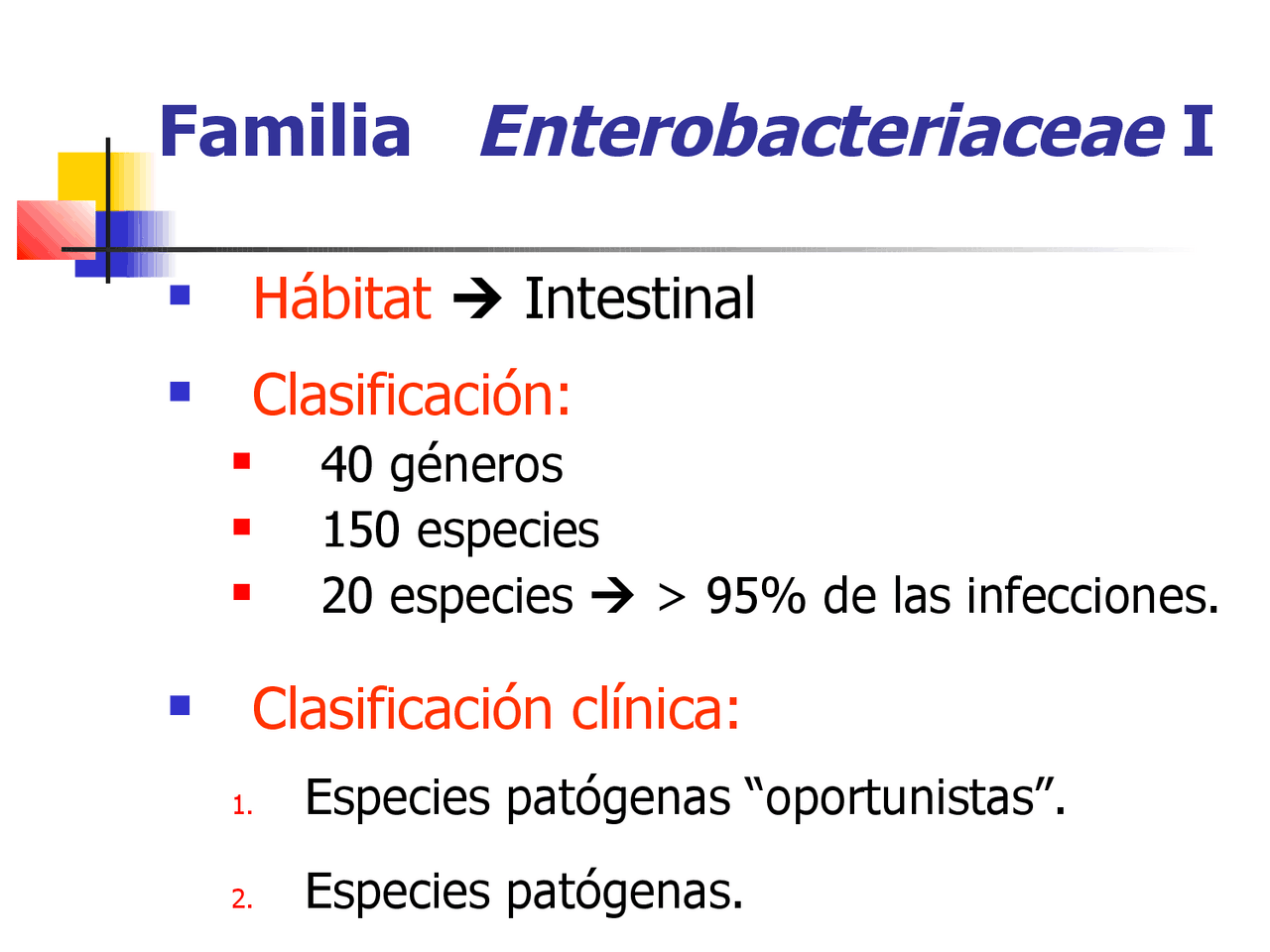 Enterobacterias: clasificación, características y patogenia ...