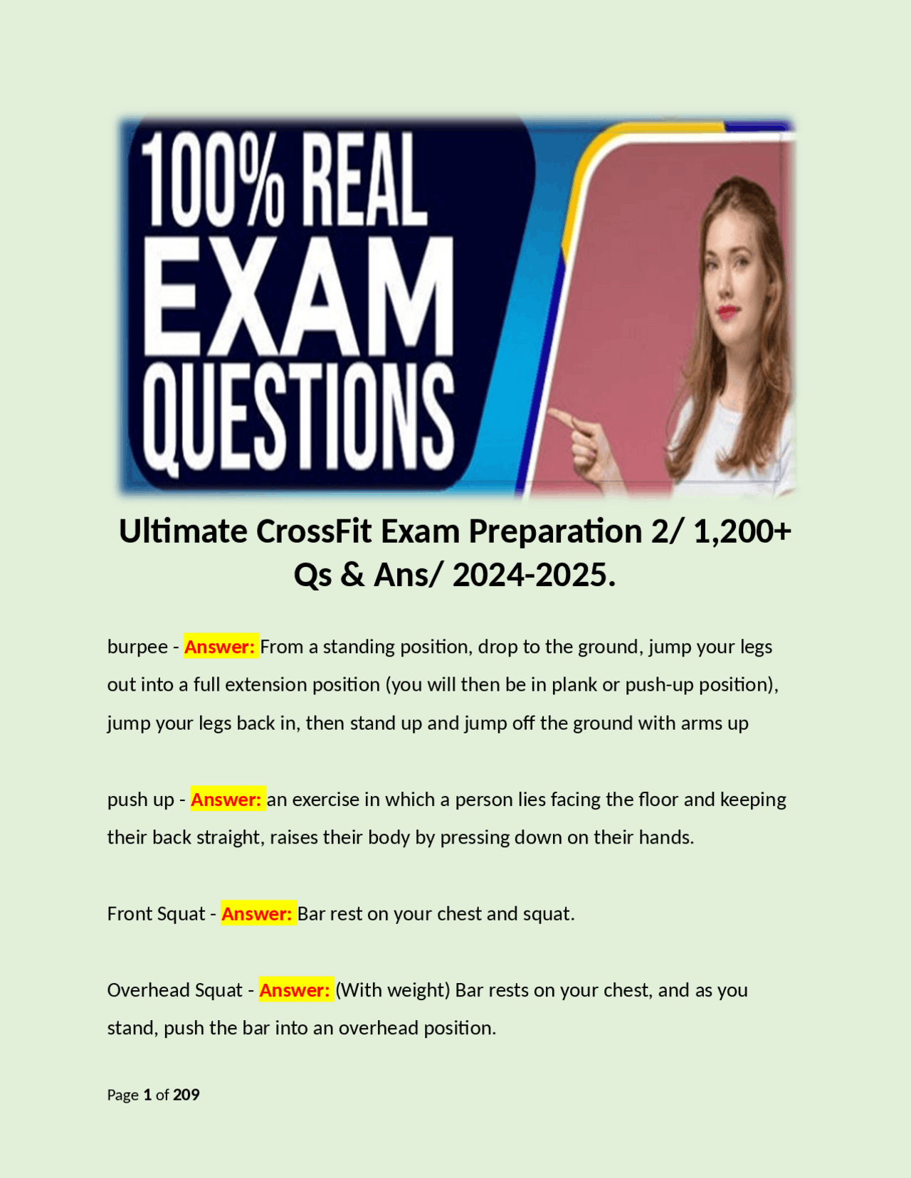 Crossfit Training Principles and Techniques | Exams Nursing | Docsity