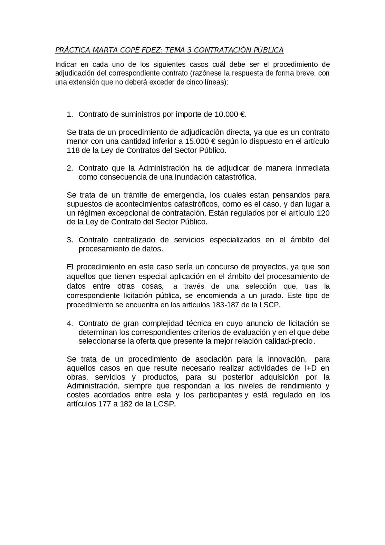 practica 3 de administrativo | Ejercicios de Derecho Administrativo | Docsity