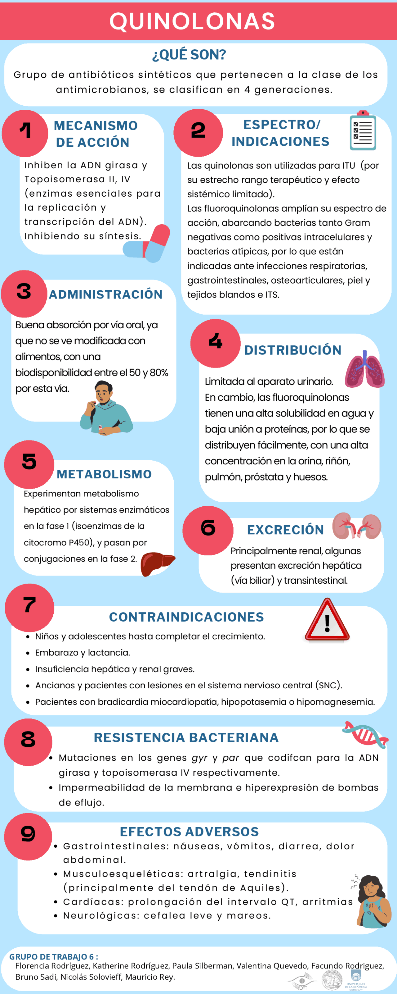 infograma sobre quinolonas | Esquemas y mapas conceptuales de ...