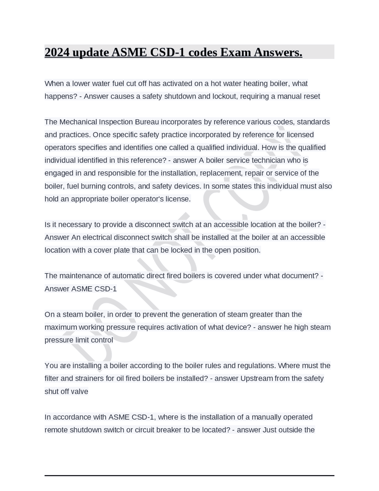 ASME CSD-1 Codes and Boiler Safety Regulations | Exams Engineering ...