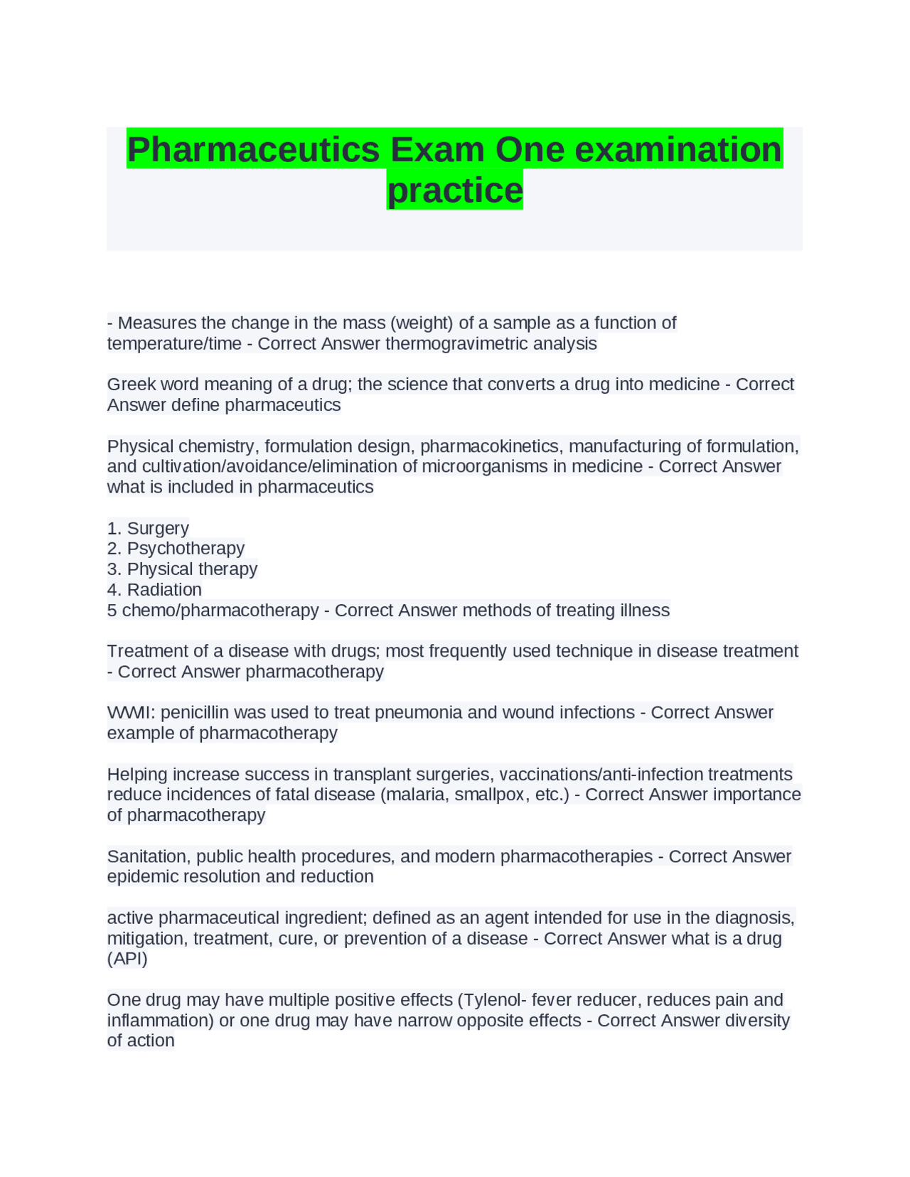 Pharmaceutical Compendium Standards and Drug Formulation | Exams ...