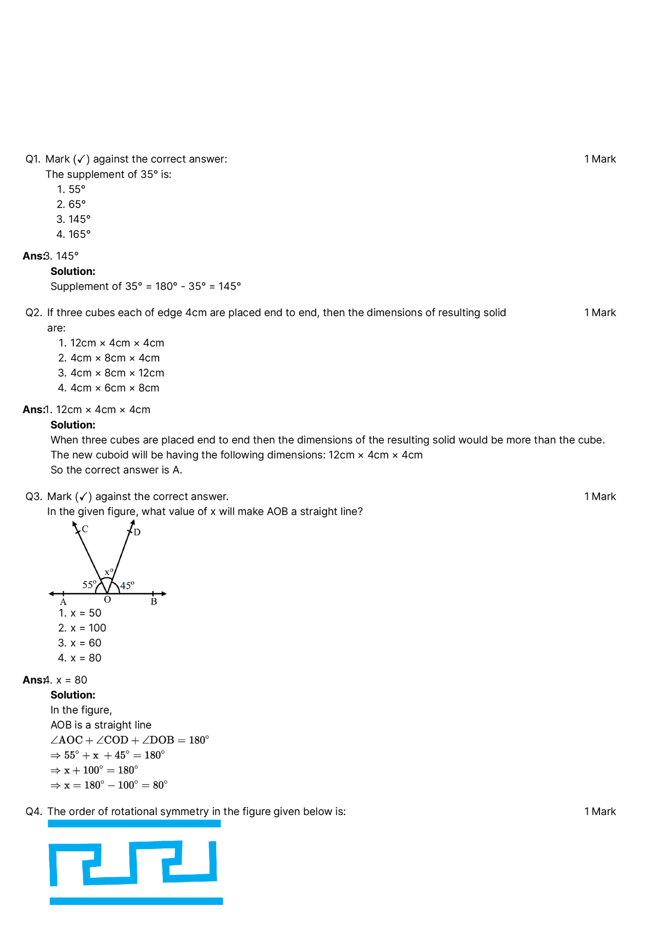 Geometry and Trigonometry Quiz | Quizzes Mathematics | Docsity