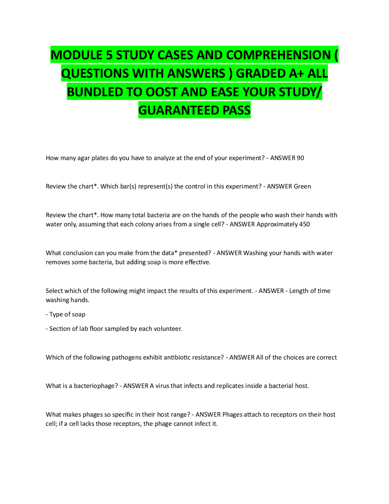 MODULE 5 STUDY CASES AND COMPREHENSION ( QUESTIONS WITH ANSWERS ...