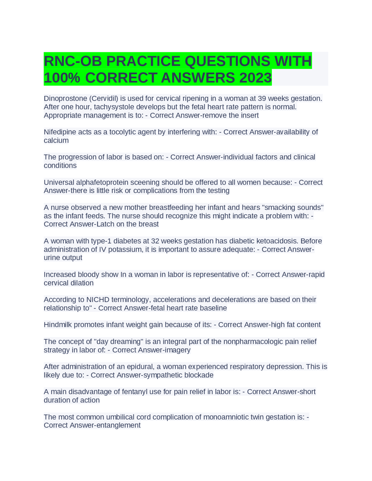 Obstetrics and Gynecology: Comprehensive Exam Preparation | Exams ...