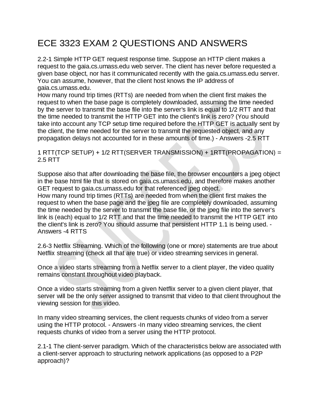 ECE 3323 EXAM 2 QUESTIONS AND ANSWERS | Exams Computer Science | Docsity