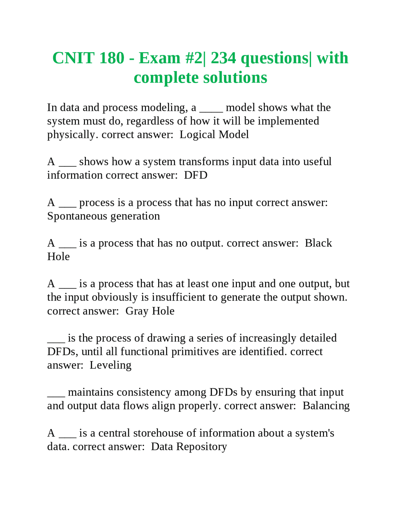 Object-Oriented Analysis and Design | Exams Nursing | Docsity