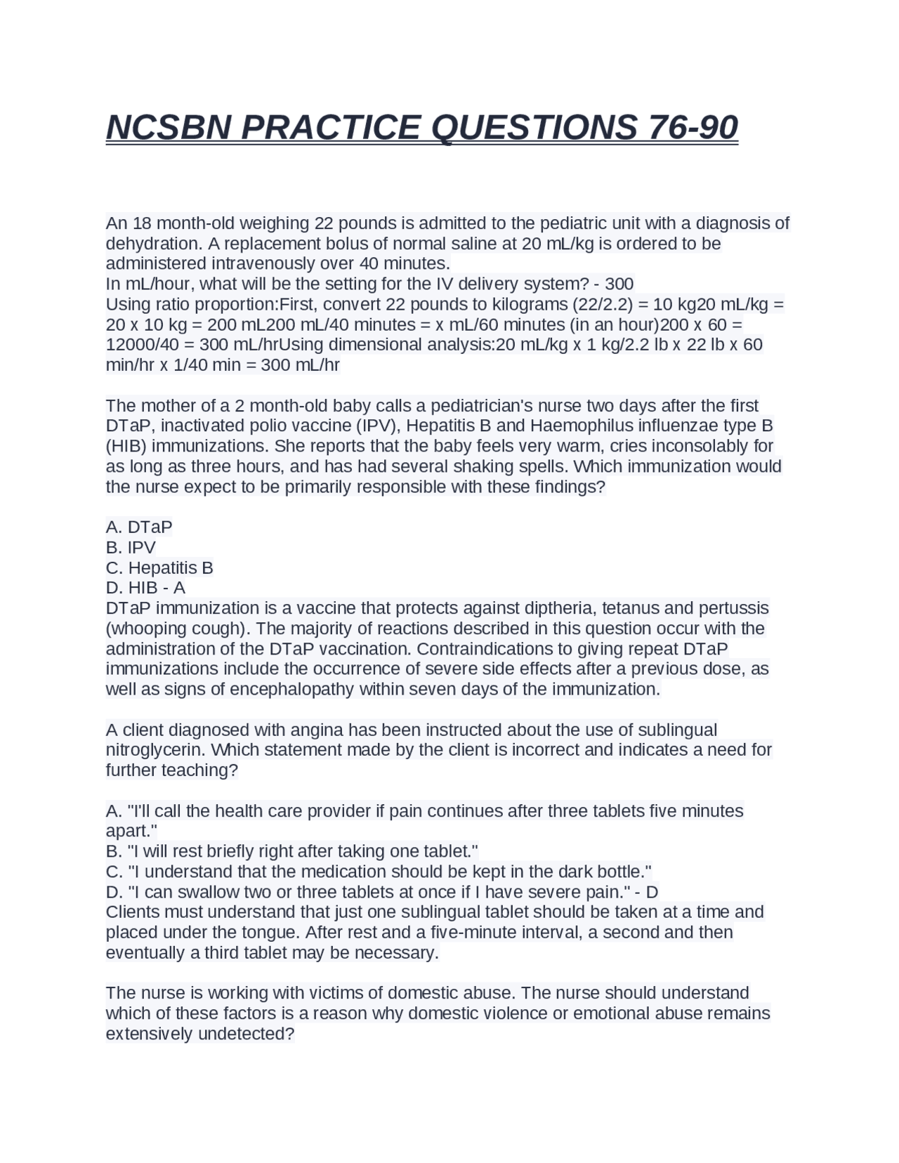 Prioritizing Nursing Assessments and Interventions | Exams Advanced ...