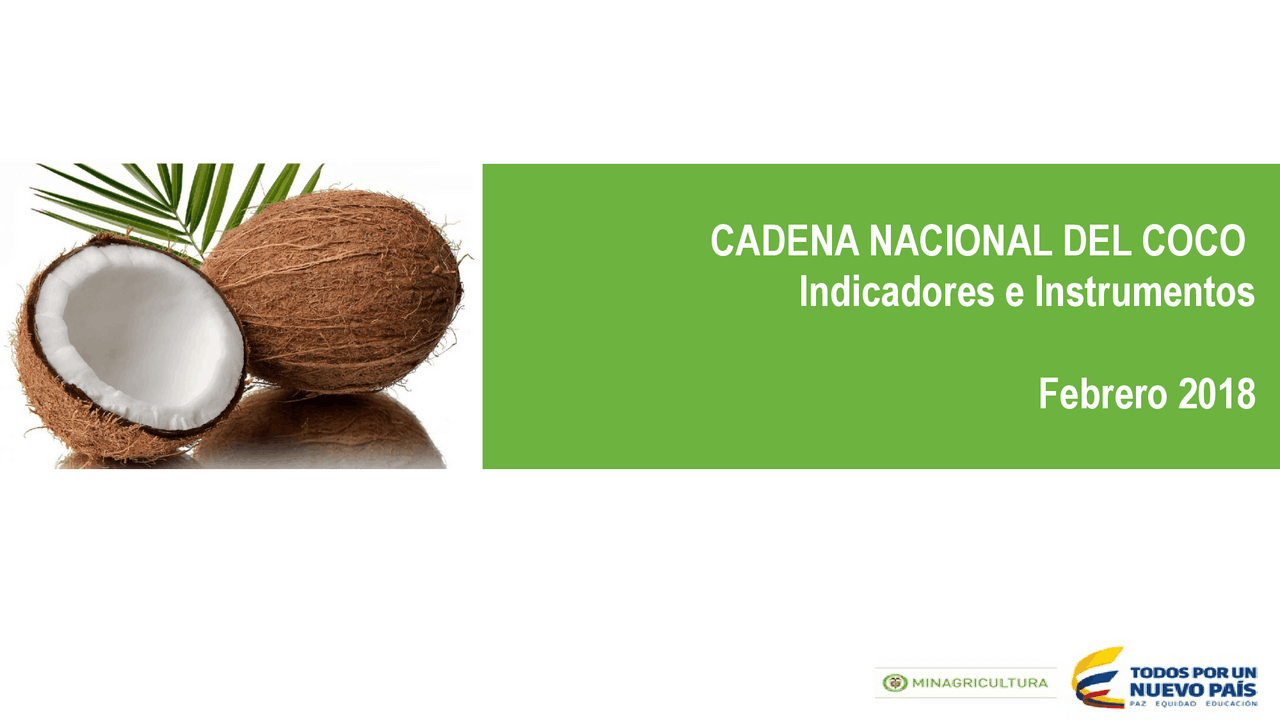Cadena Nacional del Coco en Colombia: Producción, Exportaciones e ...