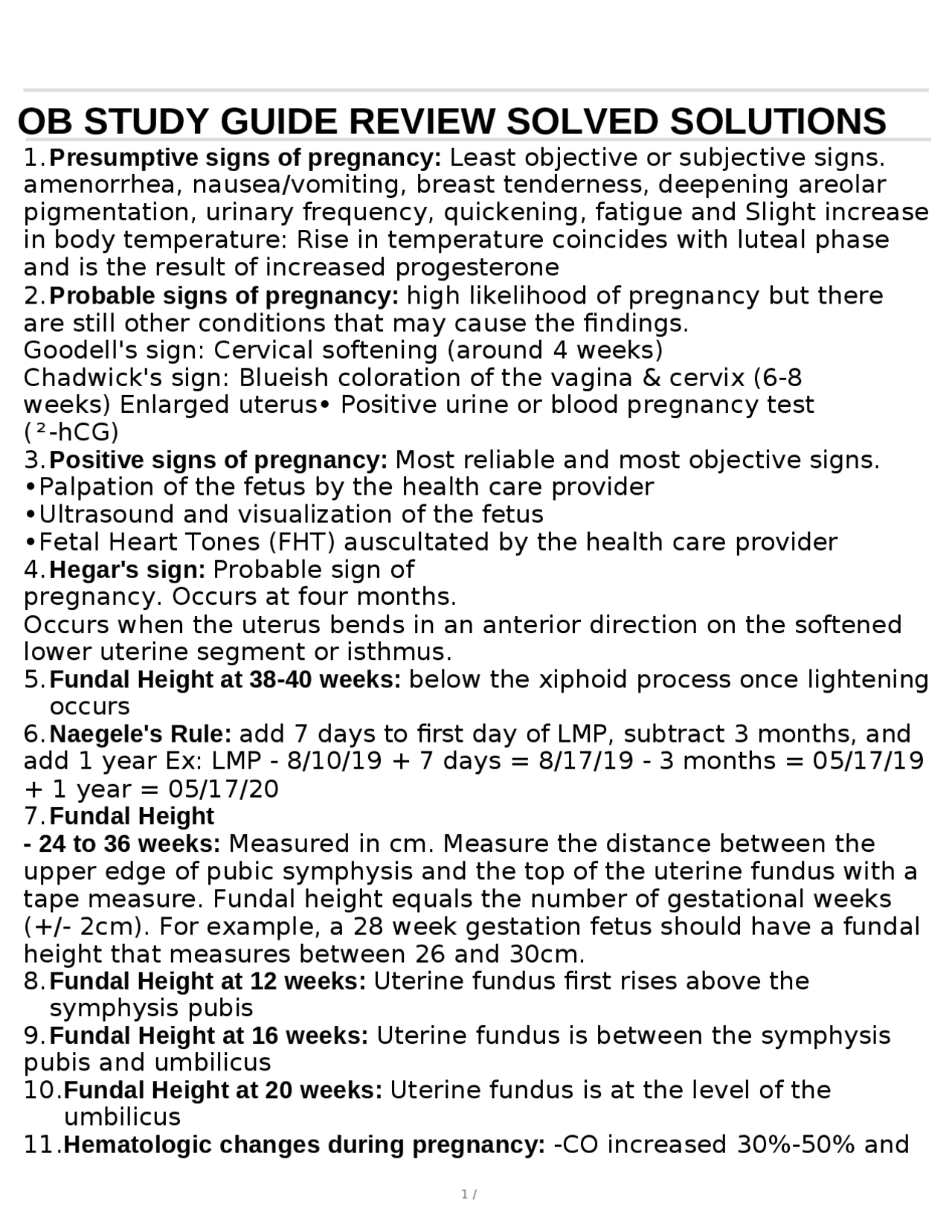 Obstetrics and Gynecology Study Guide | Study Guides, Projects ...