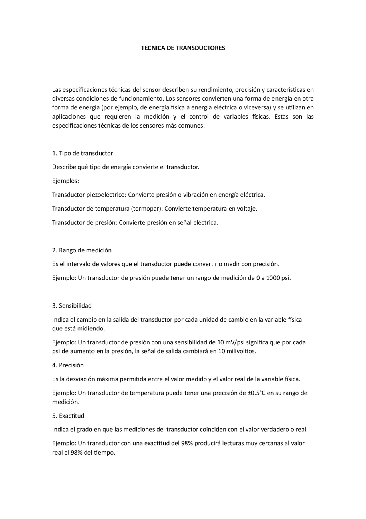 tecnicas de transductores | Guías, Proyectos, Investigaciones de Física ...