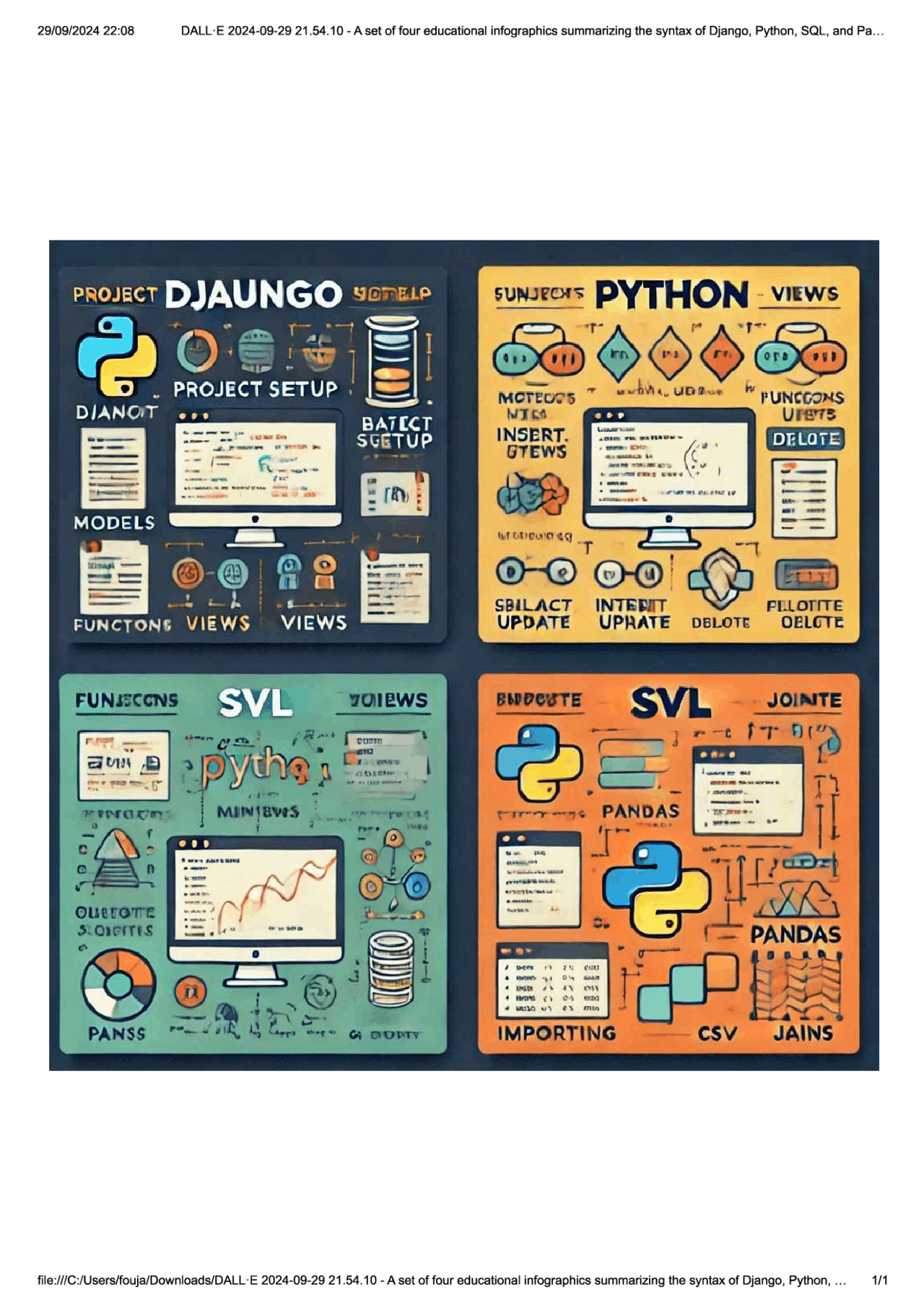Python, Django , Panda , SQL | Summaries Computer science | Docsity