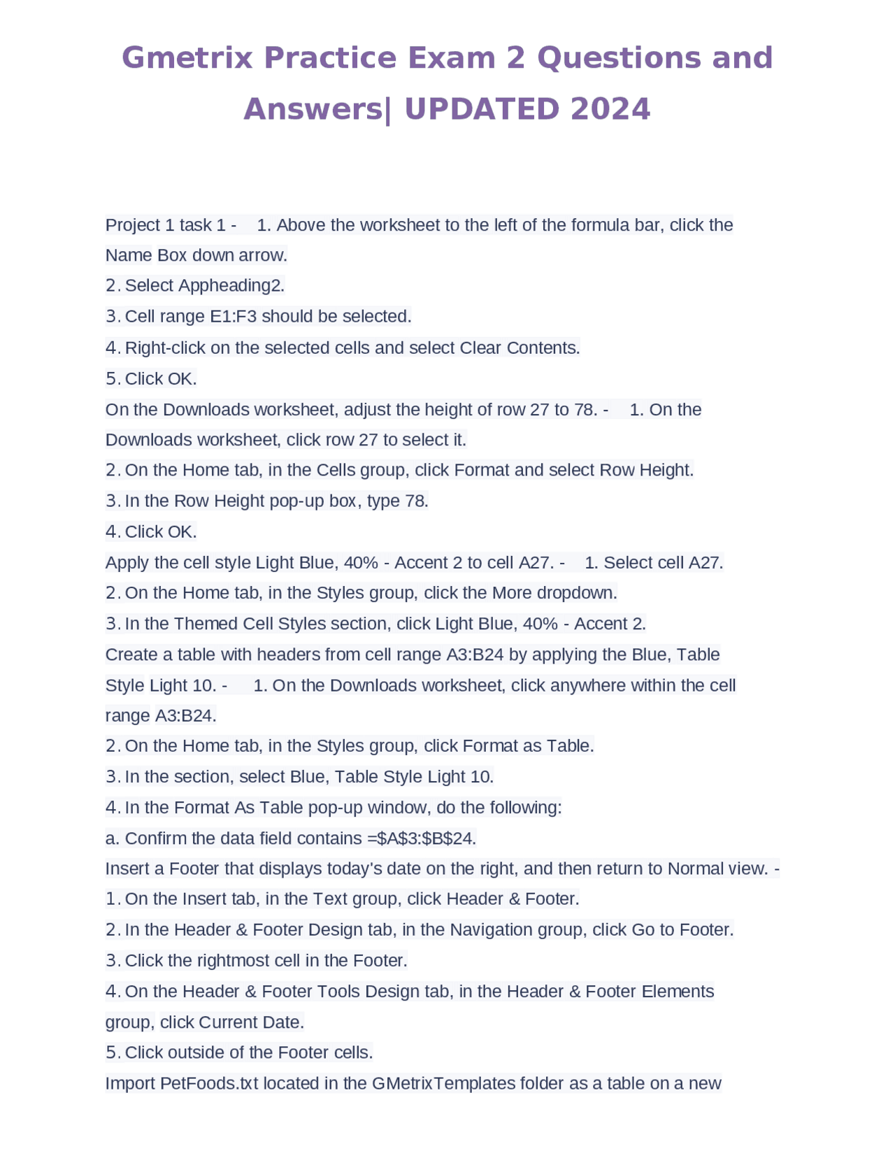 Gmetrix Practice Exam 2 Questions and Answers| UPDATED 2024 | Exams ...