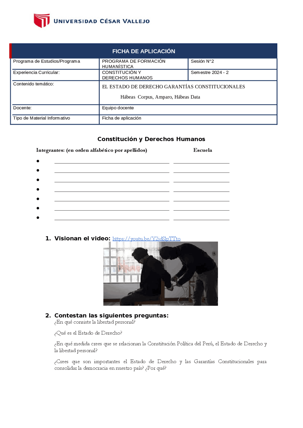 trabajo grupal en clase | Tesis de Derecho | Docsity
