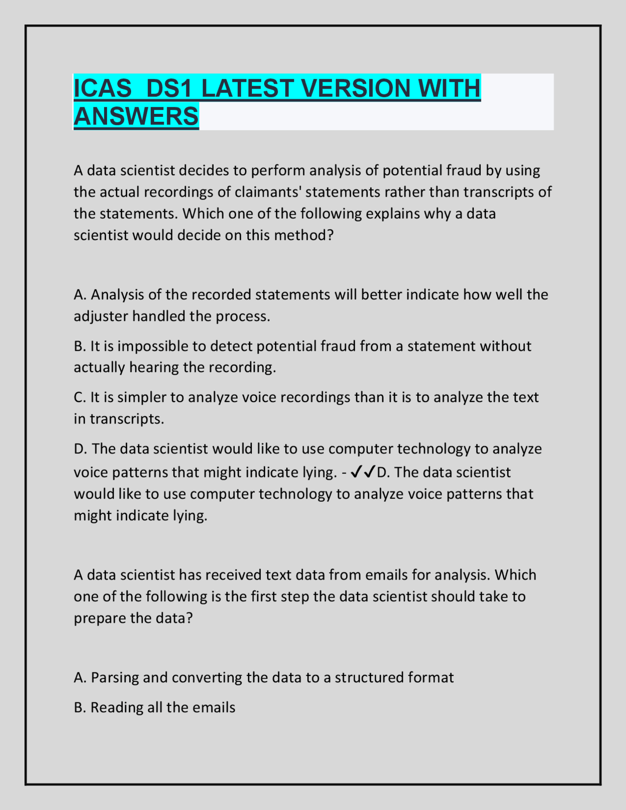 Data Analysis and Visualization in Insurance | Exams Health sciences ...