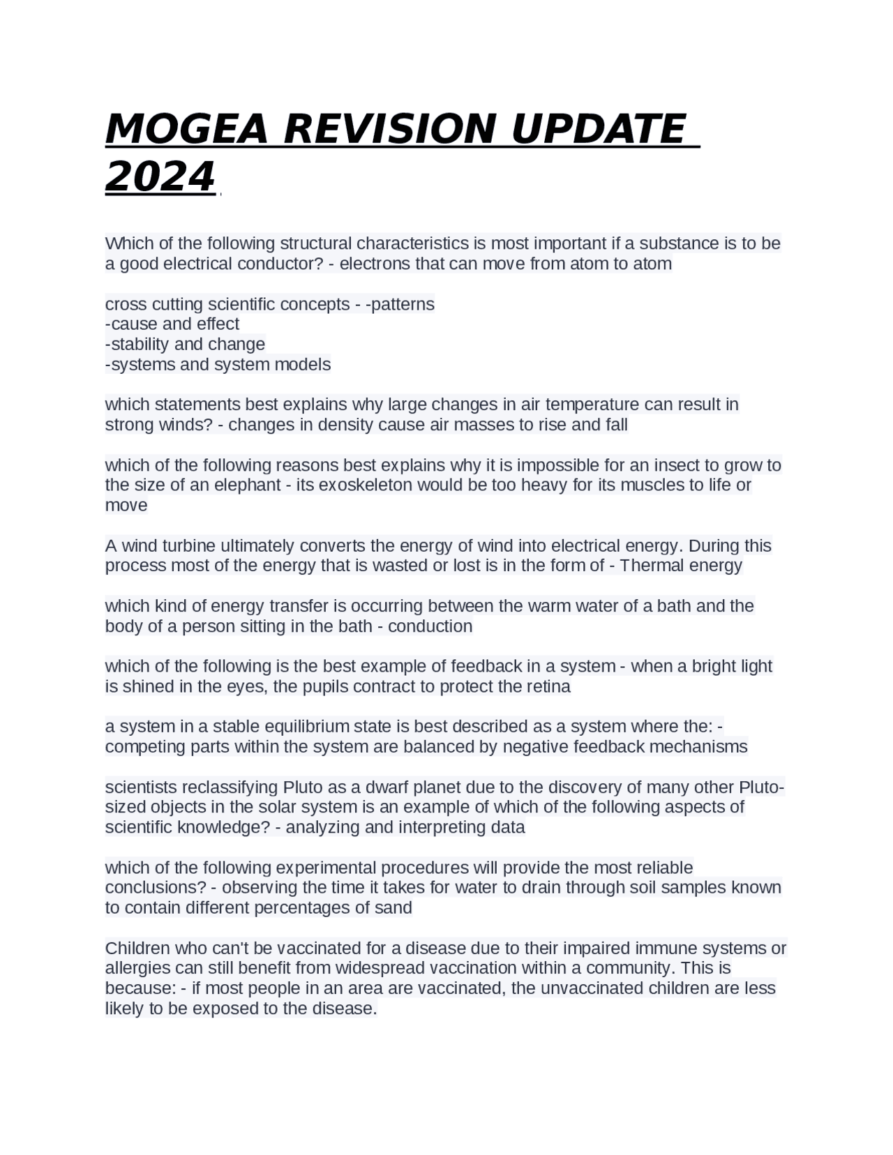 2024 MOGEA Review: Physical Sciences, Life Sciences, and Social Studies ...