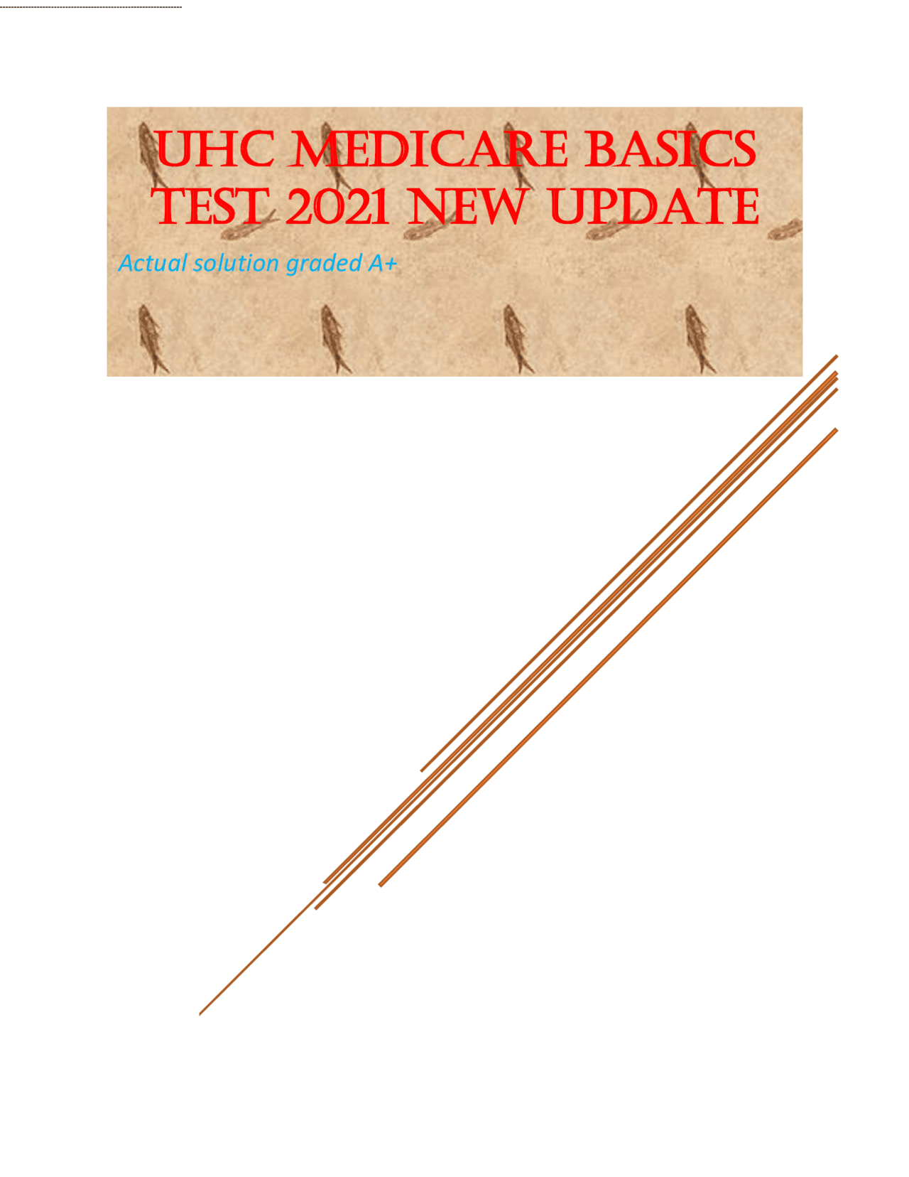 UHC Medicare Basics Test 2021 New Update | Exams Nursing | Docsity