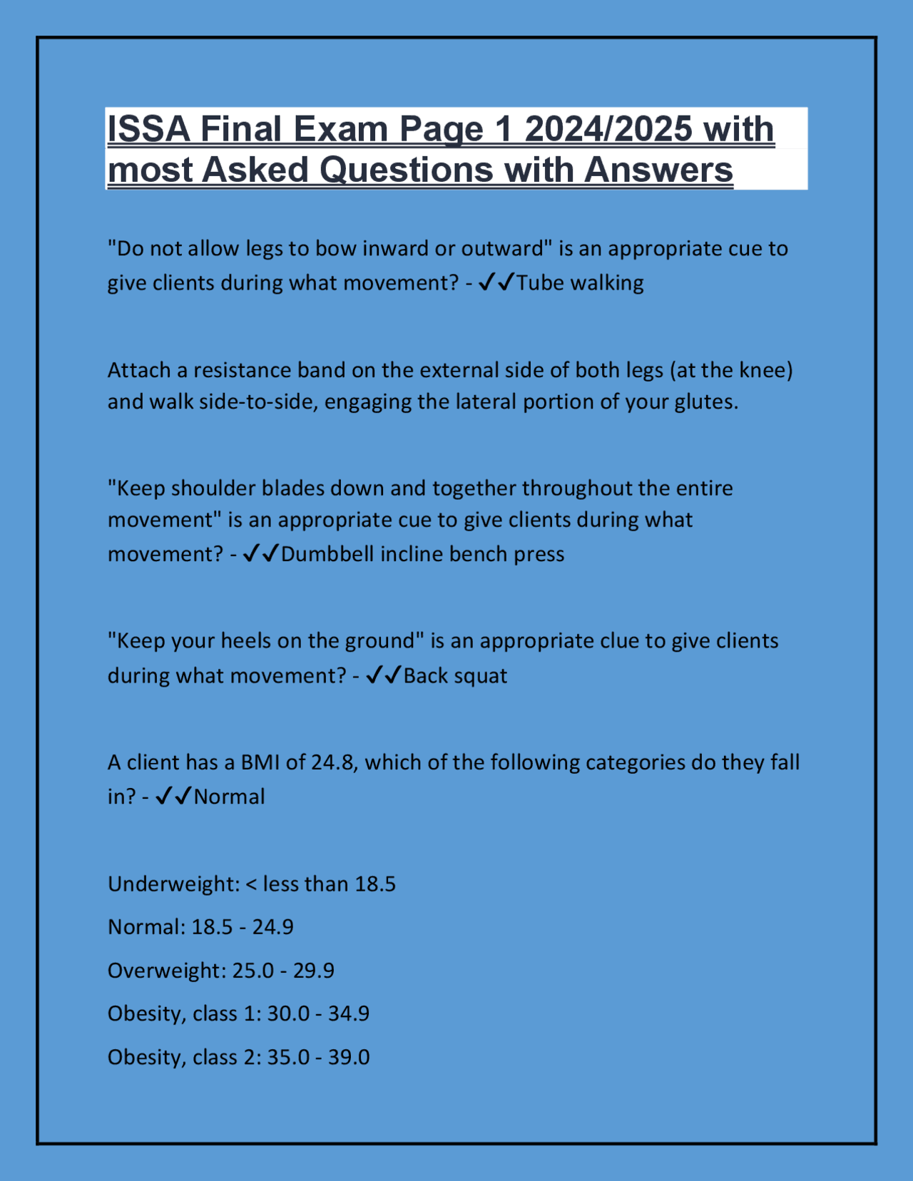 Fitness and Exercise Principles | Exams Health sciences | Docsity