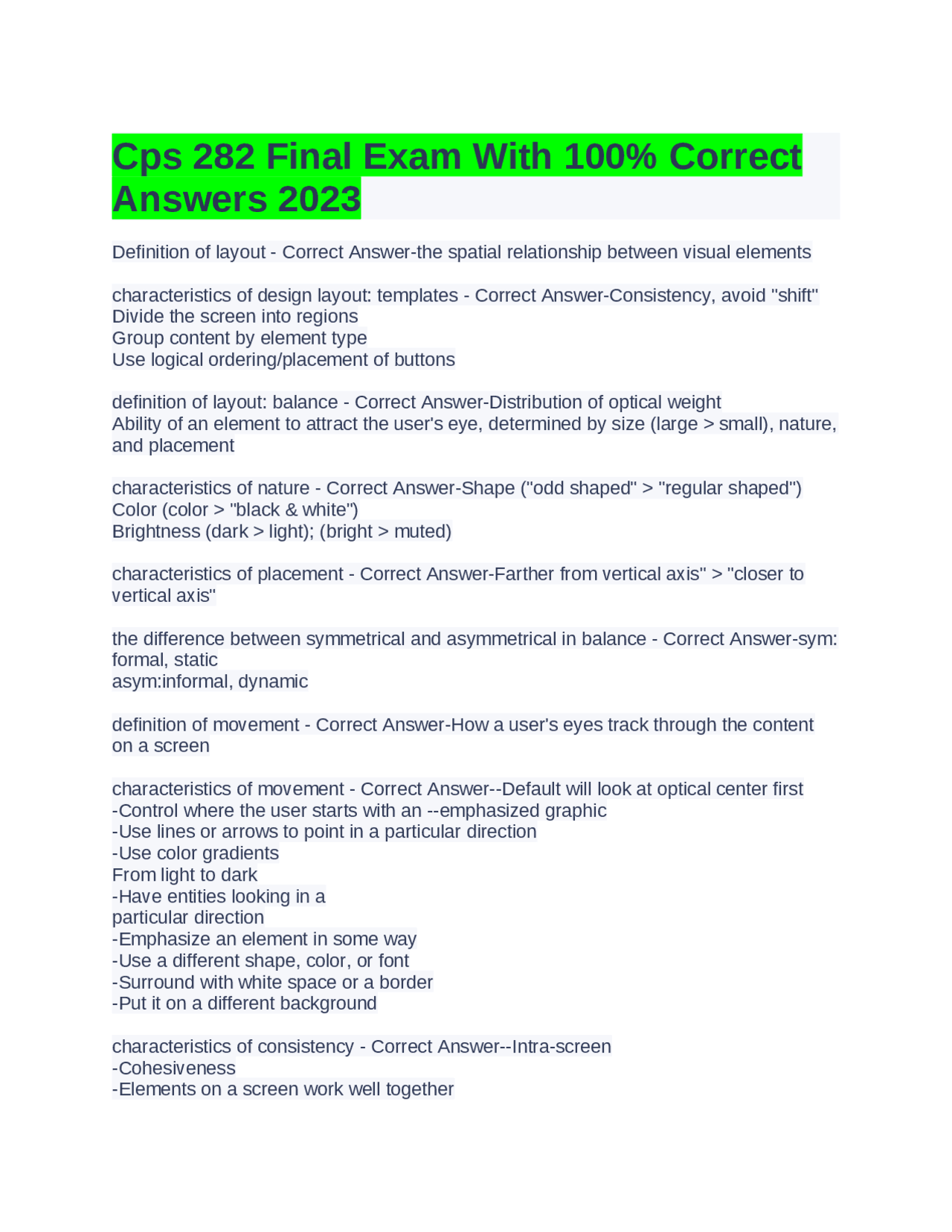 Multimedia Design and Development Fundamentals | Exams Advanced Education | Docsity