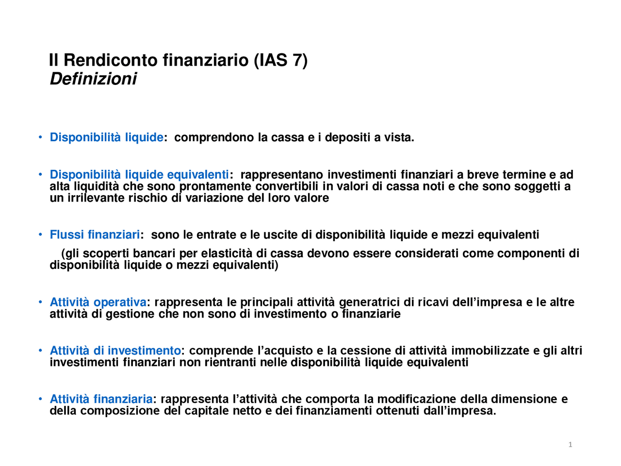 Rendiconto Finanziario: OIC 10 - Guida Completa | Schemi e mappe ...