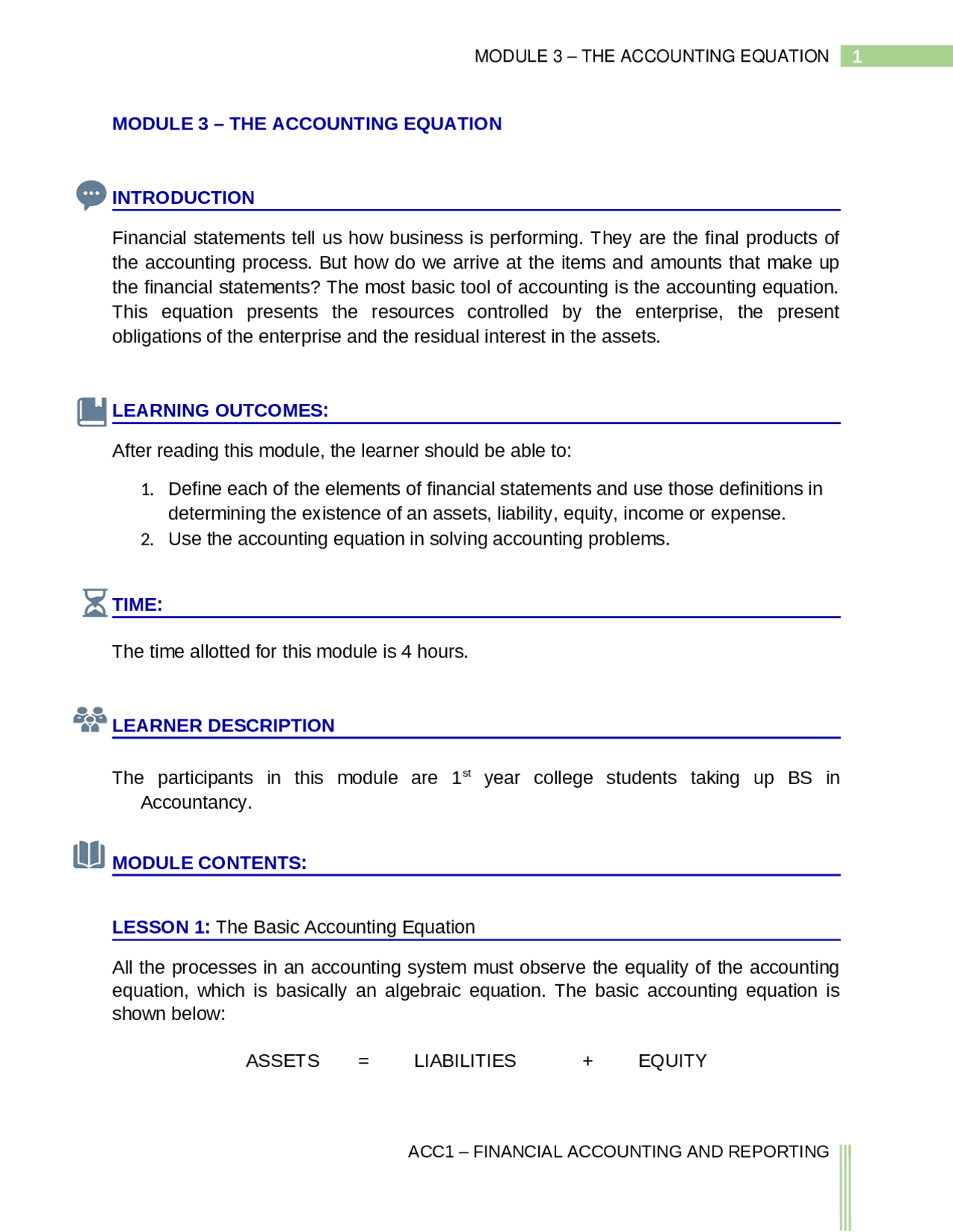 Accounting Equation: A Comprehensive Guide for ACC1 Students | Lecture ...