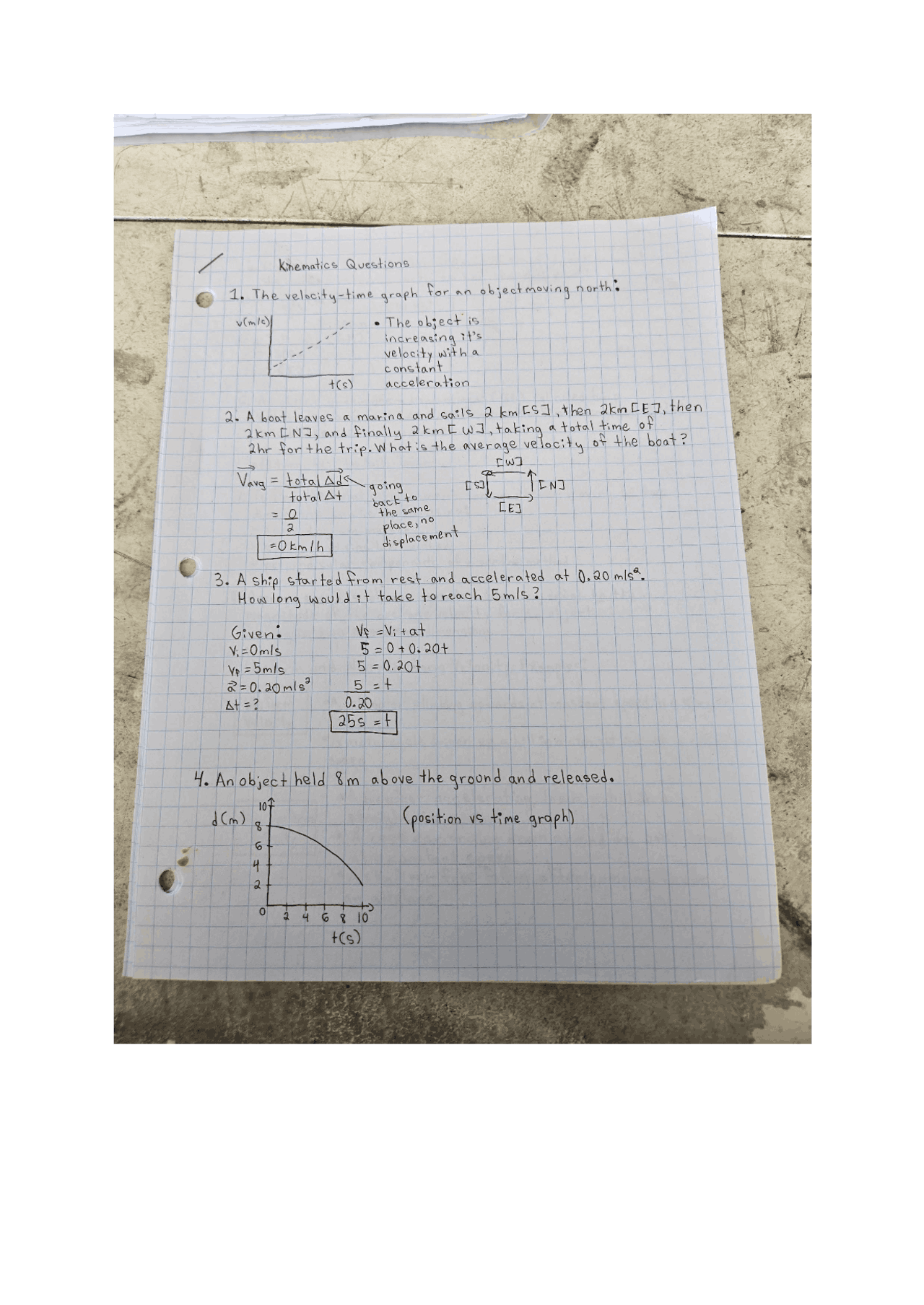 Kinematic Notes For Physics | Study notes Physics | Docsity
