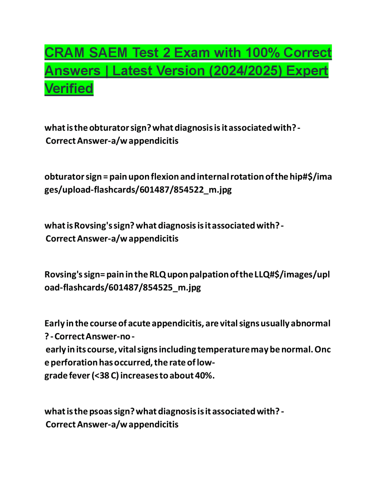 CRAM SAEM Test 2 Exam with 100% Correct Answers | Latest Version (2024/ ...