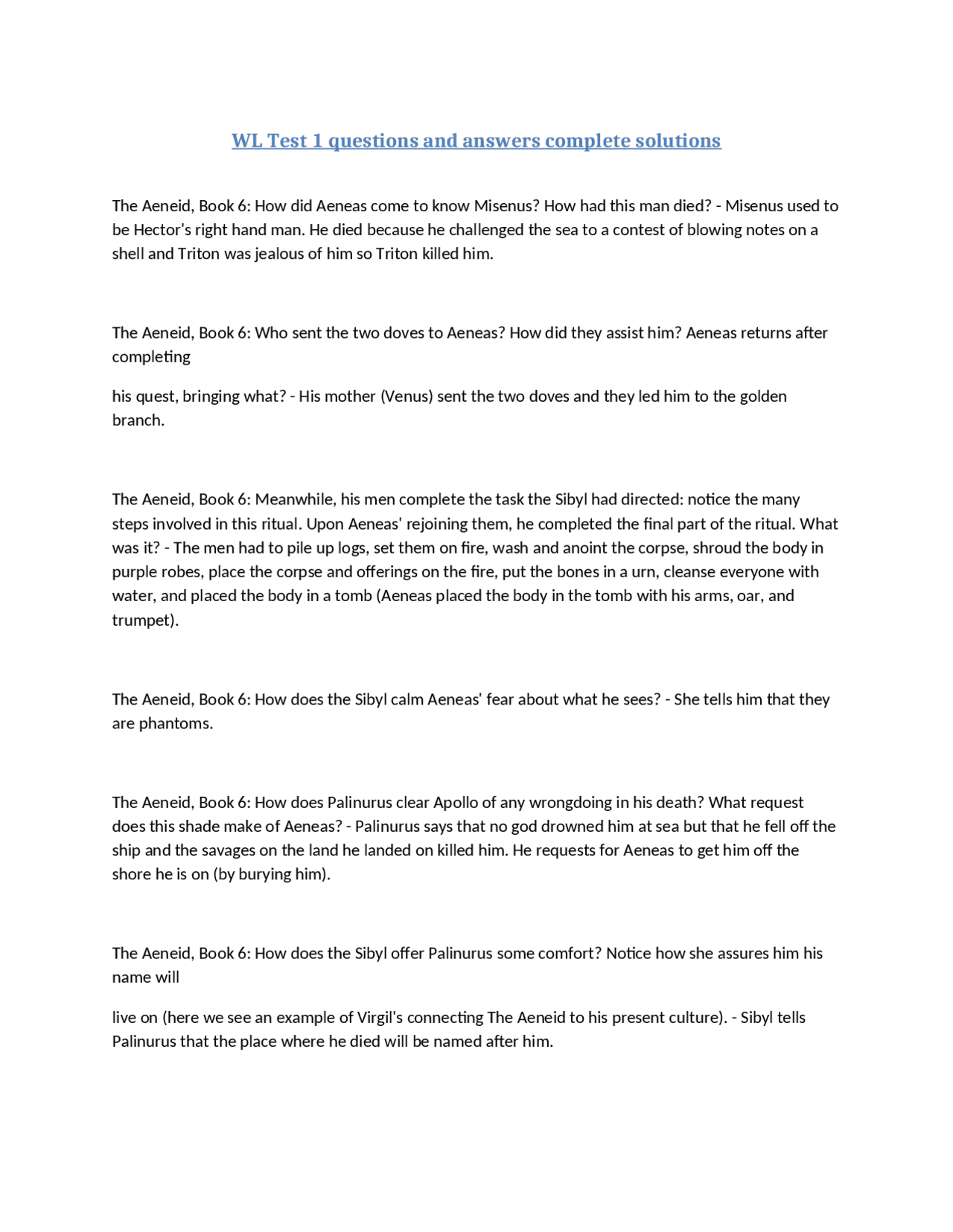 The Aeneid, Book 6: Aeneas' Journey to the Underworld | Exams Advanced ...