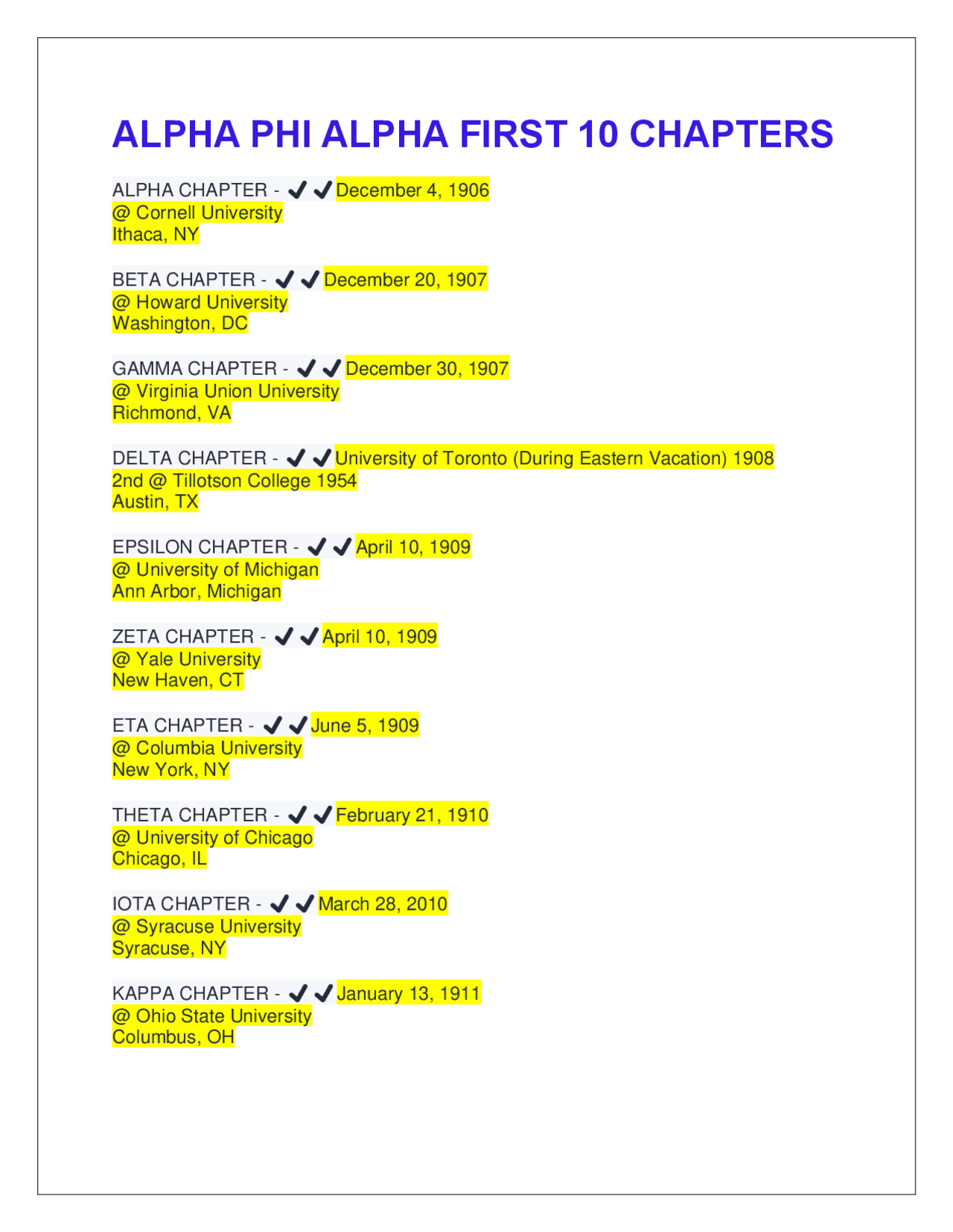 ALPHA PHI ALPHA FIRST 10 CHAPTERS QUESTIONS WITH 10% VERIFIED ANSWERS ...