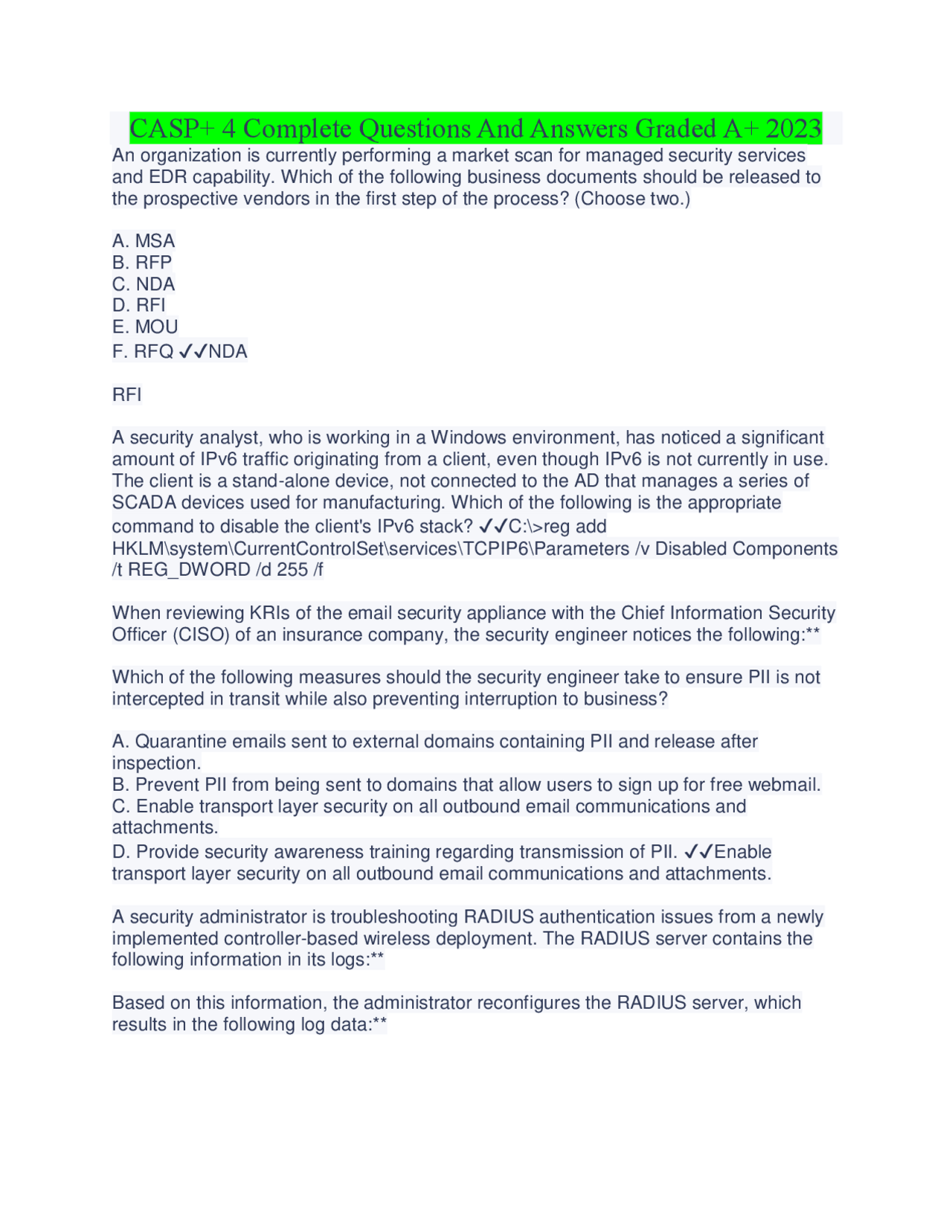 Improving Web Services Security and Compliance | Exams Computer Security | Docsity