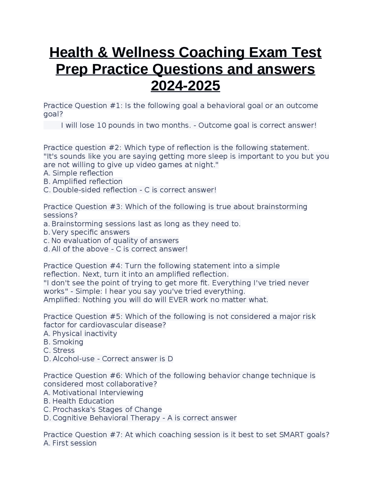Health & Wellness Coaching Exam Test Prep | Exams Advanced Education ...