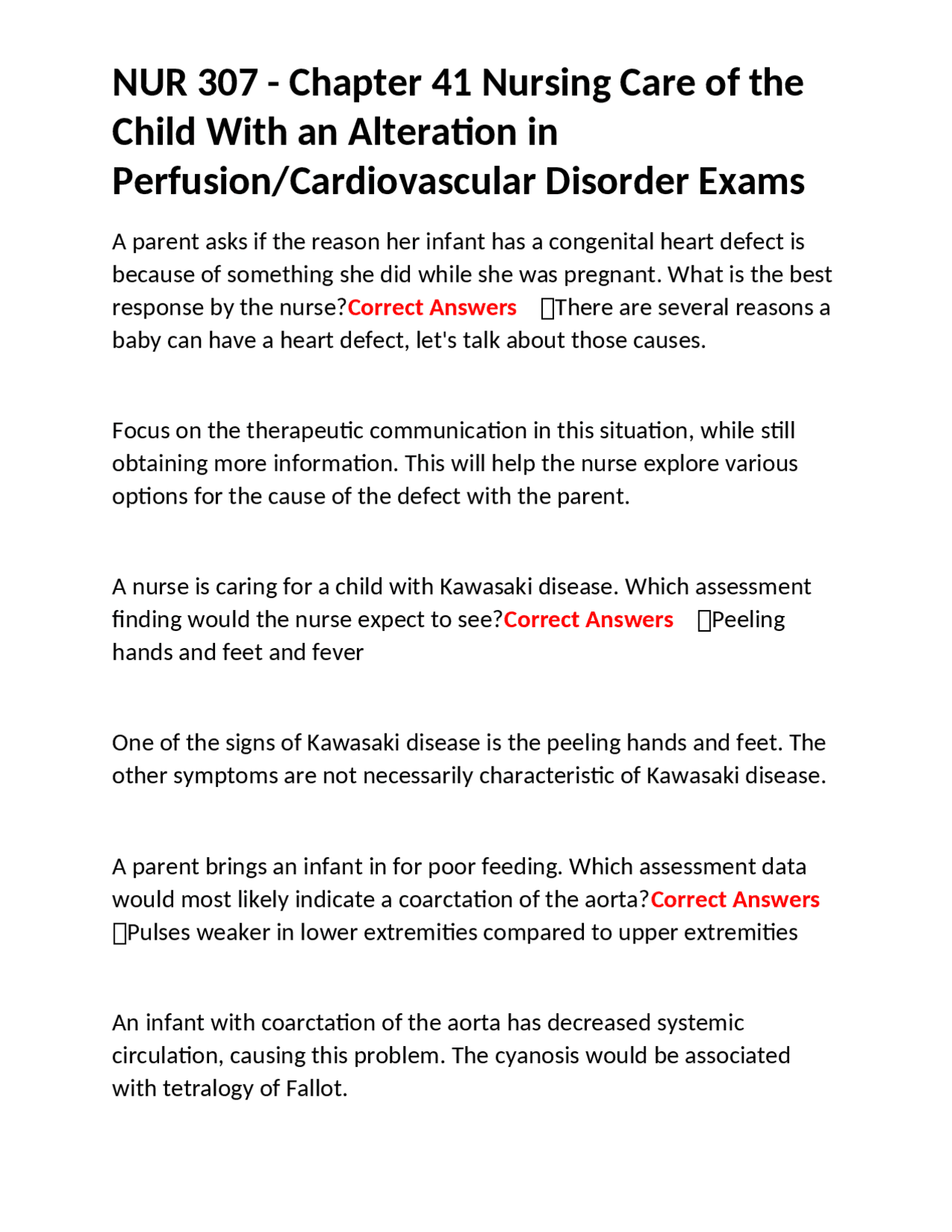 Nursing Care of the Child With an Alteration in Perfusion ...