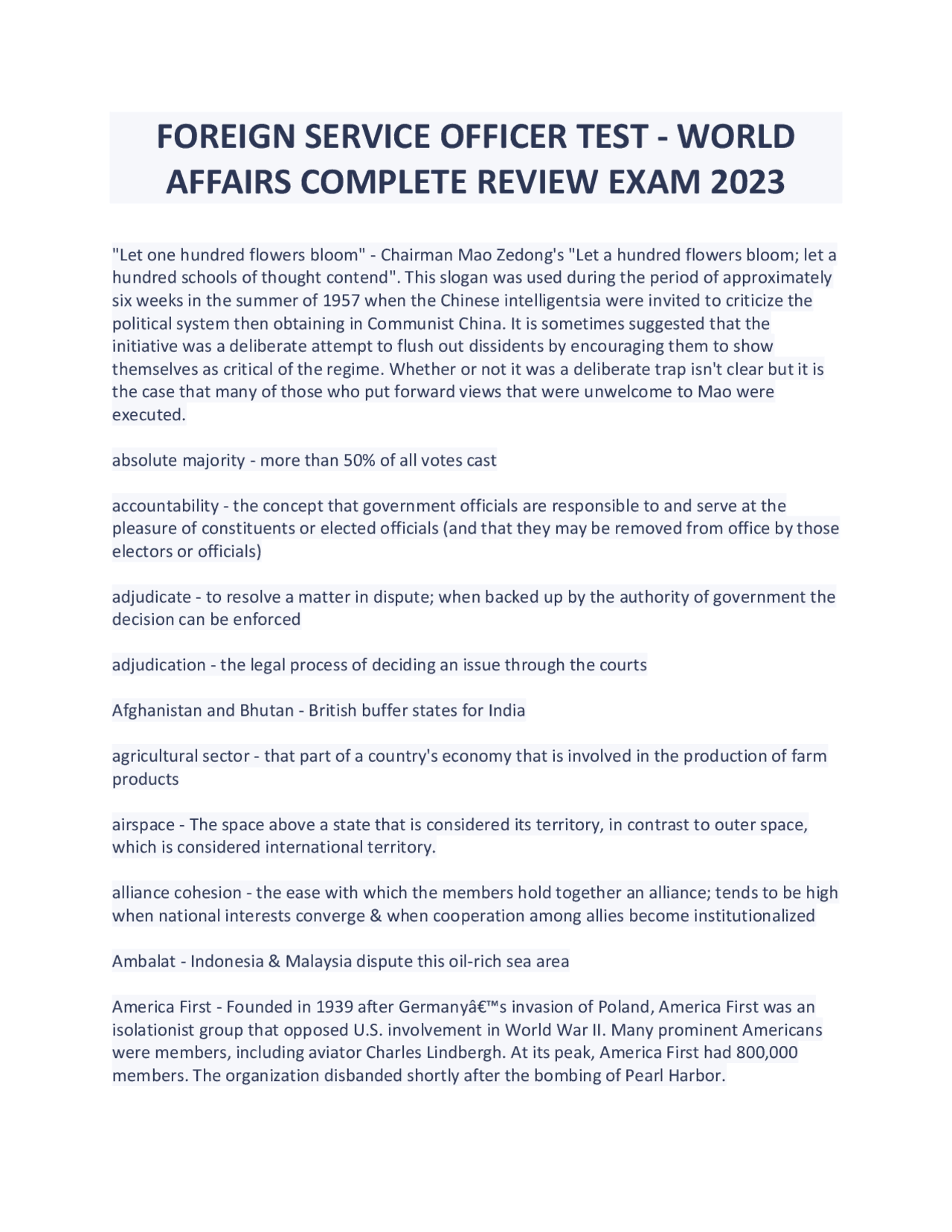 International Political Concepts and Terminology | Exams Advanced ...