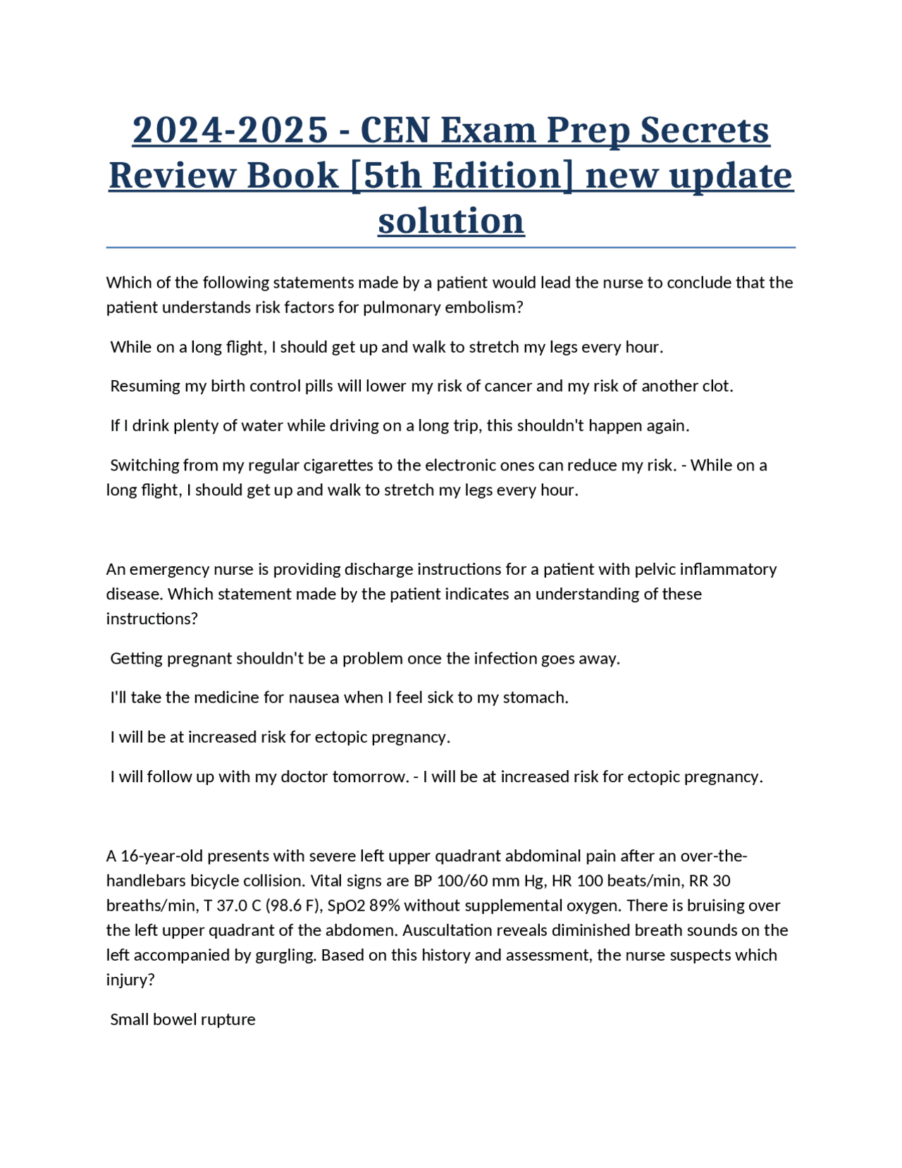 2024-2025 - CEN Exam Prep Secrets Review Book [5th Edition] new update ...